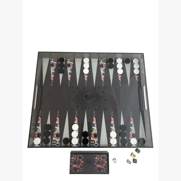 Game – Backgammon Tray – Evil Eye | Maven Home